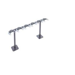 Mottez Tretrollerst&auml;nder, 1-seitig, 6 Einstellpl&auml;tze, mit Diebstahlschutz, B 1060 x T 175 x H 500 mm, Stahl pulverbeschichtet, anthrazit-schwarz, zum Aufd&uuml;beln