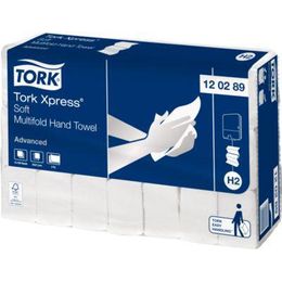 Tork&reg; Multifold-Handt&uuml;cher Xpress 120389, 2-lagig, Multifold-Handtuchsystem H2, L 260 x B 210 mm, 21 Pack &aacute; 180 St&uuml;ck (3780 T&uuml;cher), wei&szlig;