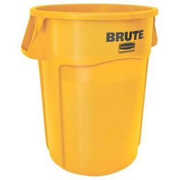 Abfallbeh&auml;lter Rubbermaid Brute, 166,5 l, rund, UV-Blocker, L 612 x B 717 x H 796 mm, Polyethylen, gelb