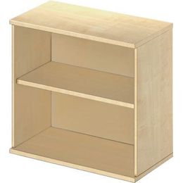 Sch&auml;fer Shop Sch&auml;fer Shop Select Ansatz-/Aufsatz-Regal LOGIN, 2 Ordnerh&ouml;hen, B 800 x T 420 x H 726 mm, Ahorn Dekor