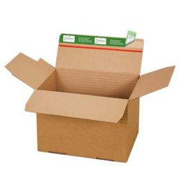 Versandkartons Gr&uuml;nmarie&reg;, 309 x 221 x 140-230 mm, Format A4/h&ouml;henvariabel, Automatikboden, bis 20 kg, 100 % recycelbar, FSC&reg;-Wellpappe, braun, 10 St.