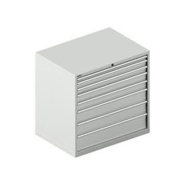 Sch&auml;fer Shop Sch&auml;fer Shop Select Schubladenschrank WSK 54-36, Stahl, 8 Sch&uuml;be, bis 75 kg, B 1023 x T 725 x H 1000 mm, lichtgrau/lichtgrau