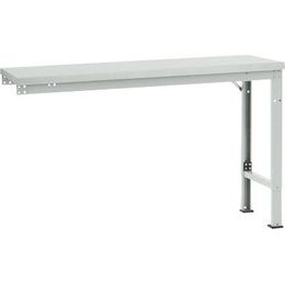 Manuflex Ansatztisch UNIVERSAL Spezial, 1500 x 800 mm, Melamin lichtgrau, lichtgrau