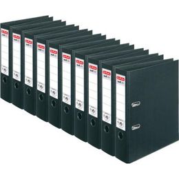 Herlitz Ordner maX.file protect plus, DIN A4, R&uuml;ckenbreite 80 mm, 10 St&uuml;ck, schwarz