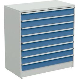treston Schubladenschrank, 8 Schubladen, B 1330 x T 715 x H 1400 mm