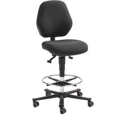 bimos Arbeitsstuhl COUNTER Basic, Sitz-Stopp-Rollen, anthrazit
