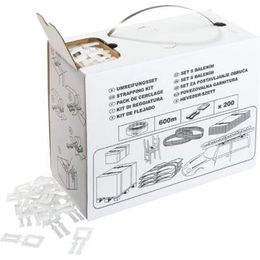 600m Kunststoffumreifungsband 12,0 x 0,55mm + 200 Verschlu&szlig;schnallen im Spenderkarton