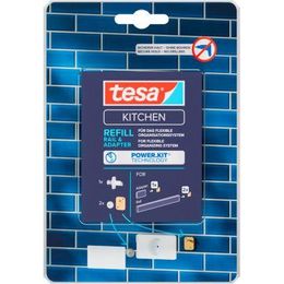 Tesa&reg; Power.Kit Nachf&uuml;llpack f&uuml;r K&uuml;chenorganizer Sets &ndash; Reling und Adapter, spurlos entfernbar,