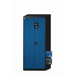 Chemikalienschrank ASECOS CS-CLASSIC, Fl&uuml;gelt&uuml;ren, Front Enzianblau, B 810 x T 520 x H 1950 mm