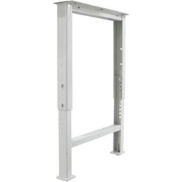 Sch&auml;fer Shop Sch&auml;fer Shop Select Fu&szlig;gestell f&uuml;r Arbeitsplatte, h&ouml;henverstellbar, T 665 x H 585-956 mm, lichtgrau RAL 7035