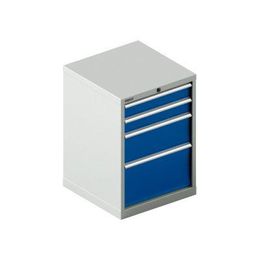 Sch&auml;fer Shop Sch&auml;fer Shop Pure Schubladenschrank 27-27, 4 Sch&uuml;be, bis 75 kg, B 564 x T 572 x H 800 mm, enzianblau/lichtgrau