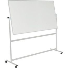 Mobiles Whiteboard Franken U-Act! Line&reg;, Querformat, 2-seitig nutzbar, Stahl wei&szlig; emailliert & Aluminium, magnethaftend, Ablageleiste, B 2200 x H 1930 mm
