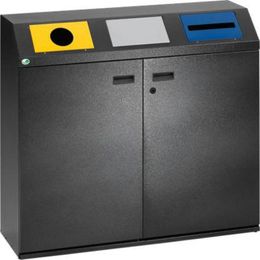 Var Wertstoff-Sammelstation, eckiges Kopfteil, antiksilber