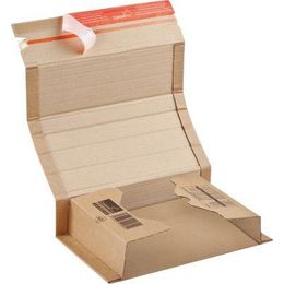 Colompac Wickelverpackung CP 020, mit Selbstklebeverschluss, Wellpappe, braun, B 353 x T 225 x H 100 mm (A4), 20 St&uuml;ck