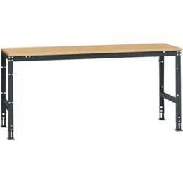 Manuflex Grundtisch UNIVERSAL Standard, Tischplatte Multiplex, 2000x800, anthrazit