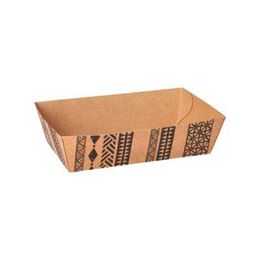 Snacktrays Papstar Maori, Einweg, L 140 x B 105 x H 35 mm, zu 100 % biologisch abbaubar & aus FSC&reg;-zertifizierter Pappe, braun, 400 St&uuml;ck