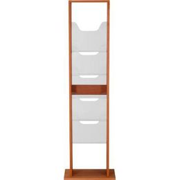 Updated Update Display Boden-Prospektst&auml;nder WoodMagazine, 10 x DIN A4, doppelseitig, Buchenholz, Acrylglas, freistehend, Buche
