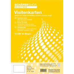 Sch&auml;fer Shop Sch&auml;fer Shop Select Visitenkarten, 250 g/m&sup2;, 85 x 54 mm, 10 DIN-A4-Bogen &agrave; 10 Karten