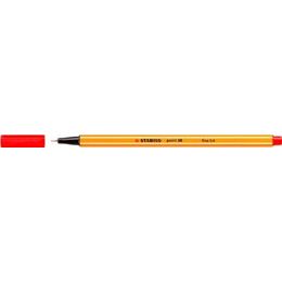 Stabilo Fineliner Point 88, 0,4 mm, 10 St&uuml;ck, rot