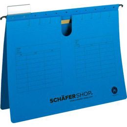 Sch&auml;fer Shop Sch&auml;fer Shop Select H&auml;ngehefter, DIN A4, Heftzunge oben, blau, 25 St&uuml;ck
