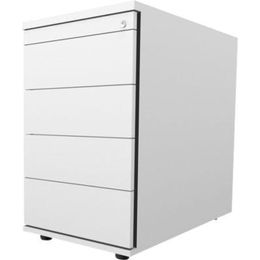 Sch&auml;fer Shop Sch&auml;fer Shop Select Standcontainer 13333, 1 Utensilienauszug, abschlie&szlig;bar, 4 Sch&uuml;be, B 428 x T 800 x H 740 mm, lichtgrau