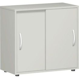 Schiebet&uuml;renschrank PALENQUE, 2 OH, B 800 x T 400 x H 752 mm, lichtgrau