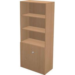 Sch&auml;fer Shop Sch&auml;fer Shop Genius Regal-Schrank-Kombination TETRIS WALL, 5 Ordnerh&ouml;hen, B 800 x T 440 x H 1880 mm, Buche-Dekor