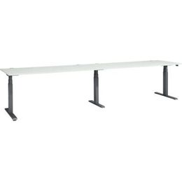 Sch&auml;fer Shop Sch&auml;fer Shop Select Schreibtisch ERGO-T 2.0 Big, elektr. h&ouml;henverstellbar, Rechteck, T-Fu&szlig;, B 3600 x T 800 x H 640-1300 mm, lichtgrau/anthrazit