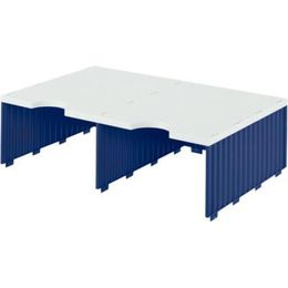 Styro&reg; Sortierstation Styrodoc Jumbo, DIN C4, 1 Etage/2-reihig/2 F&auml;cher, blau