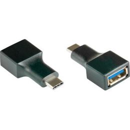 USB 3.0 Adapter Good Connections, USB-C an USB-A Buchse, bis 5 Gbit/s, PVC, schwarz