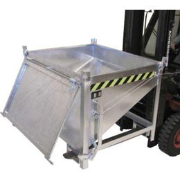 Bauer Silobeh&auml;lter SGK 50, Zugseil-Entleerung, L 1000 x B 1200 x H 935 mm, 0,5 m&sup3;, bis 750 kg, Stahlblech, feuerverzinkt