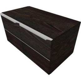 Fl&uuml;gelt&uuml;renschrank QUANDOS BOX, 1 Ordnerh&ouml;he, B 800 x T 440 x H 374 mm, Mooreiche