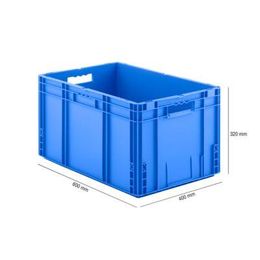 Sch&auml;fer Shop Euro Box Serie MF 6320, aus PP, Inhalt 62,3 L, Durchfassgriff, blau