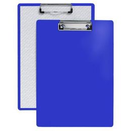 Foldersys Klemmbrett DIN A4, Klemme mit sch&uuml;tzenden Kunststoffecken, PP, blau