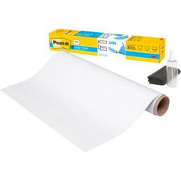 Whiteboardfolie Post-it&reg; Flex Write Surface, selbstklebend, beschreibbar, Mikrofasertuch & Spr&uuml;hflasche, 1 Blatt auf Rolle, B 914 x H 1220 mm, wei&szlig;