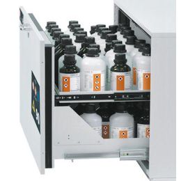 2. Auszugsebene f&uuml;r ASECOS Sicherheitsschr&auml;nke der UB90 und UB30 Serie, Edelstahl 1.4301, B 942 x T 442 x H 45 mm, 7 l, bis 25 kg