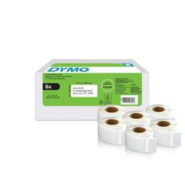 R&uuml;cksendeetiketten Dymo&reg; 2177564, 25 x 54 mm, permanenthaftend, Papier, wei&szlig;, 6 Rollen mit jeweils 500 St&uuml;ck