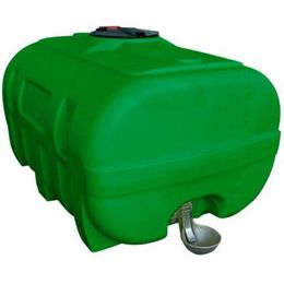 CEMO PE-Weidefass, kofferf&ouml;rmig, Polyethylen, 2"&shy;IG&shy;Anschluss, Dom mit Klappdeckel &oslash; 380 mm, mit Schwallwand, gr&uuml;n, B 1140 x T 1450 x H 1000 mm, 1000 l