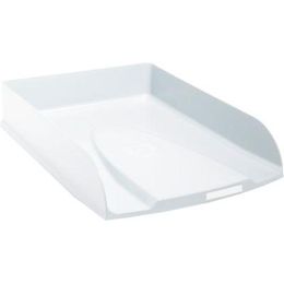 Exacompta Briefablage Combo Styli Autentik, A4+, aus recyceltem Kunststoff, stapelbar, Etikettenhalter, 6er-Set, wei&szlig;
