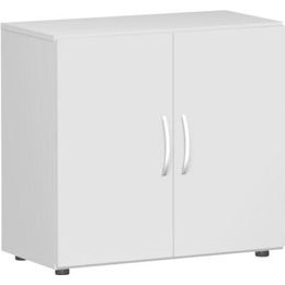 Fl&uuml;gelt&uuml;renschrank PALENQUE, 2 OH, B 800 x T 420 x H 752 mm, lichtgrau