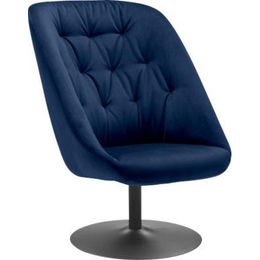meet by Paperflow Drehsessel SCOOP, Polyurethaneschaum, bis 120 kg, Stahl & Polyester, schwarz & blau