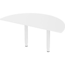 Sch&auml;fer Shop Sch&auml;fer Shop Select Ansatztisch PLANOVA ERGOSTYLE, 1/2 Kreis, wei&szlig;/wei&szlig;
