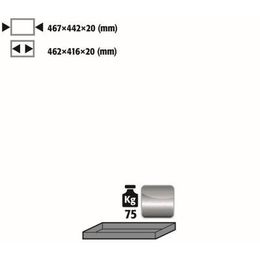 Fachboden Standard f&uuml;r ASECOS Sicherheitsschr&auml;nke der UB90 Serie, Edelstahl 1.4301, B 467 x T 422 x H 20 mm, bis 30 kg