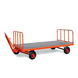ROLLCART Stahlrohrw&auml;nde f&uuml;r Schwerlast-Industrieanh&auml;nger, 750 mm hoch, 2 St&uuml;ck