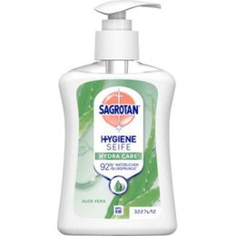 Fl&uuml;ssigseife SAGROTAN Aloe Vera, antibakteriell, dermatologisch getestet, wei&szlig;, 250 ml, in Pumpspender