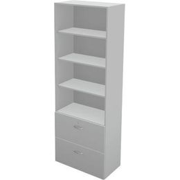 Sch&auml;fer Shop Sch&auml;fer Shop Genius Regal-H&auml;ngeregisterschrank-Kombination TETRIS WALL, B 800 x T 440 x H 2250 mm, lichtgrau