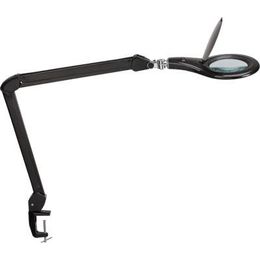 LED Lupenleuchte Maulmakro, 3-Dioptrien-Linse, 8 W, 580 lm, 6500 K, Arm um 360&deg; dreh-& neigbar, h&ouml;henverstellbar, Klemmfu&szlig;, schwarz