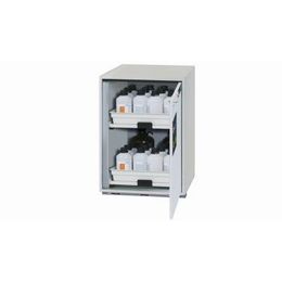 S&auml;uren- und Laugen-Unterbauschrank ASECOS SL-CLASSIC-UB, Fl&uuml;gelt&uuml;r, Anschlag rechts, Front Lichtgrau, B 590 x T 570 x H 800 mm
