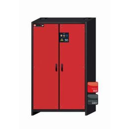 Sicherheitsschrank Typ 30 ASECOS Q-CLASSIC-30, Fl&uuml;gelt&uuml;ren, Front Verkehrsrot, B 1164 x T 620 x H 1947 mm