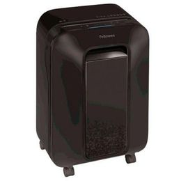 Aktenvernichter Fellowes&reg; Powershred LX 200, Partikelschnitt 4 x 12 mm, P-4, 22 l, 12 Blatt Schnittleistung, mit Rollen, schwarz